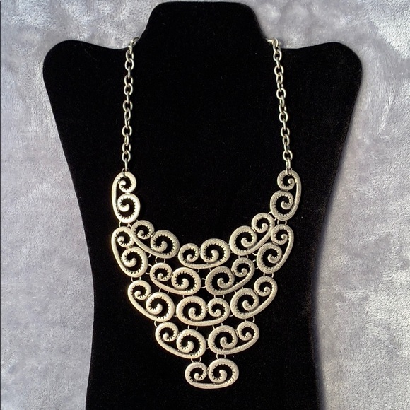 Jewelry | Silver Bib Necklace | Poshmark